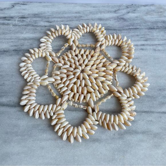 Vintage | Kitchen | Vintage Cowrie Shells Trivet Boho Bohemian Seashell ...